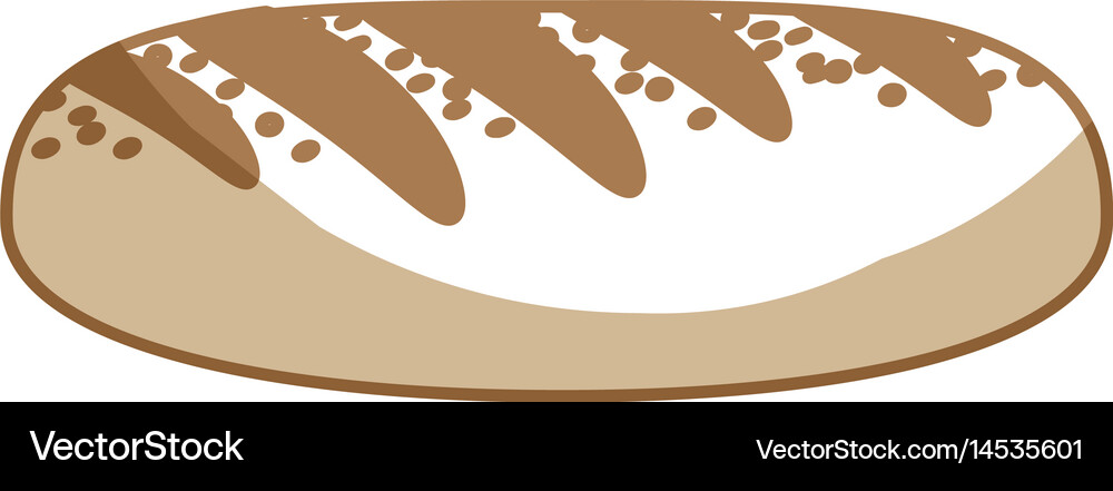 Silhouette delicious fresh bakery bread food Vector Image