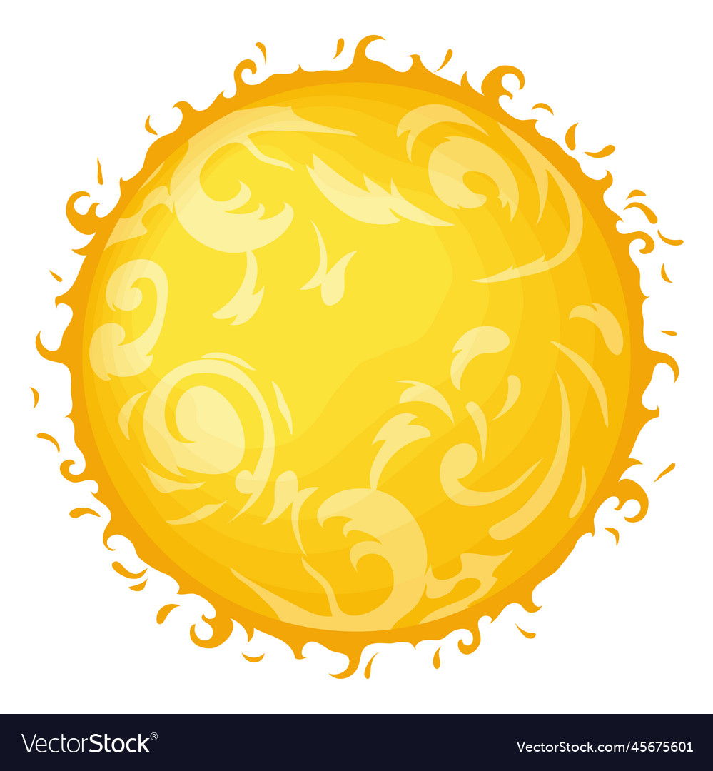 Sun space outer Royalty Free Vector Image - VectorStock
