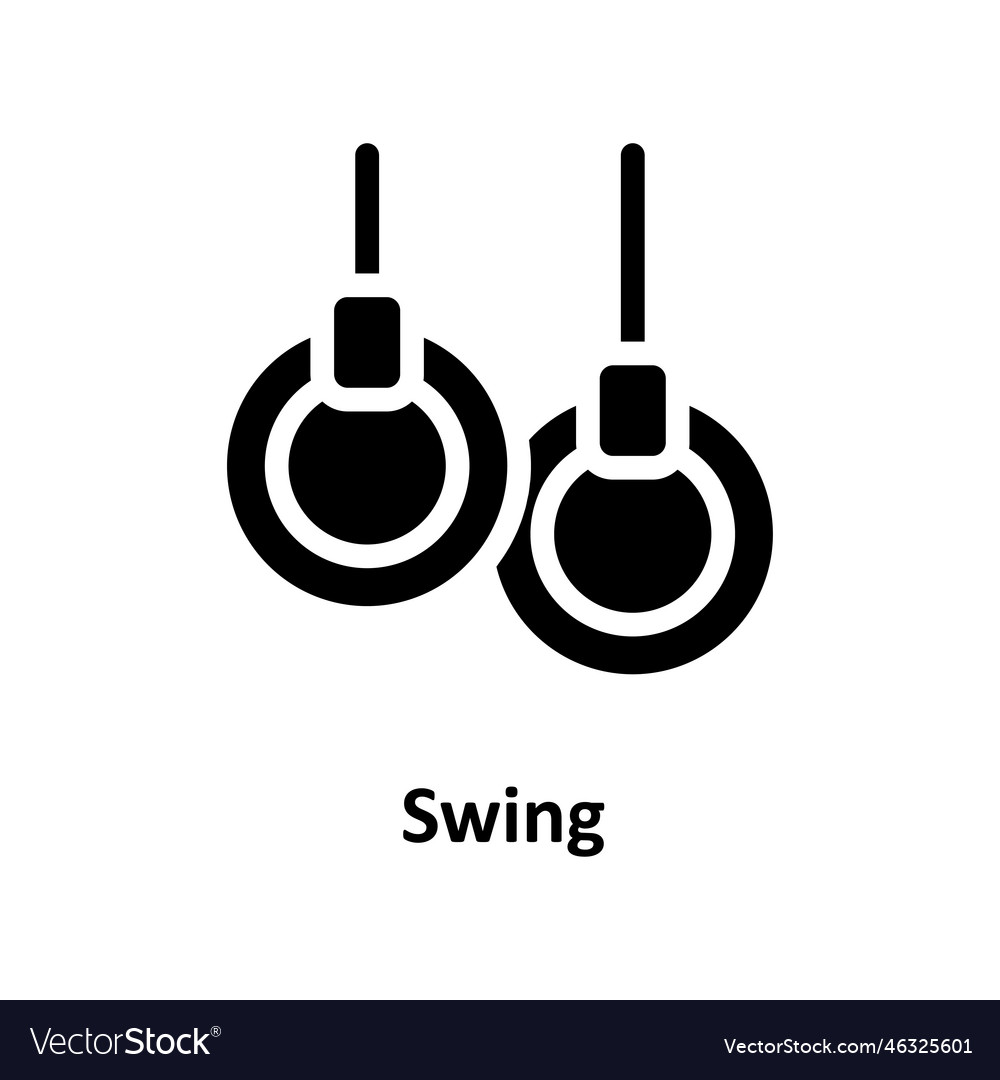 Swing solid icons simple stock Royalty Free Vector Image