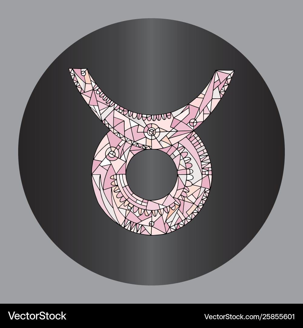 Taurus zodiac sign graphic design horoscope Vector Image