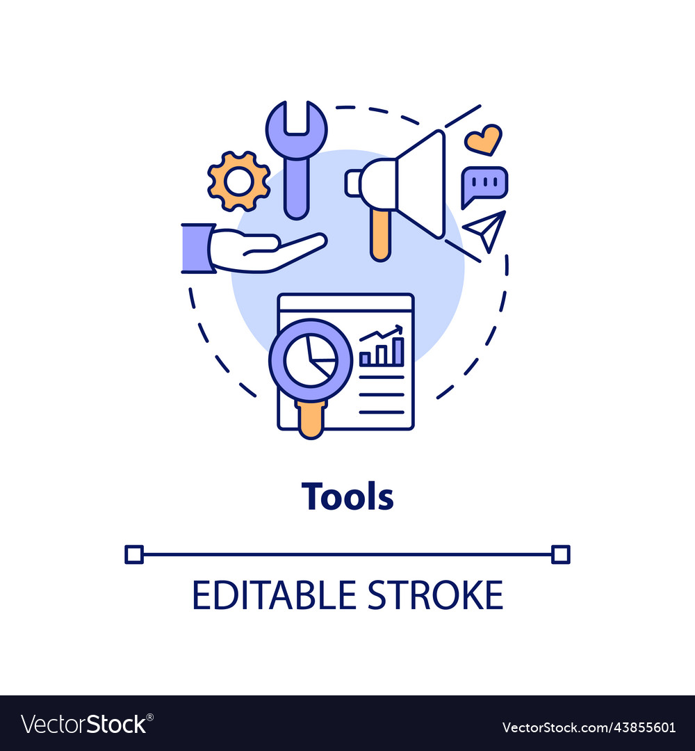 Tools concept icon Royalty Free Vector Image - VectorStock