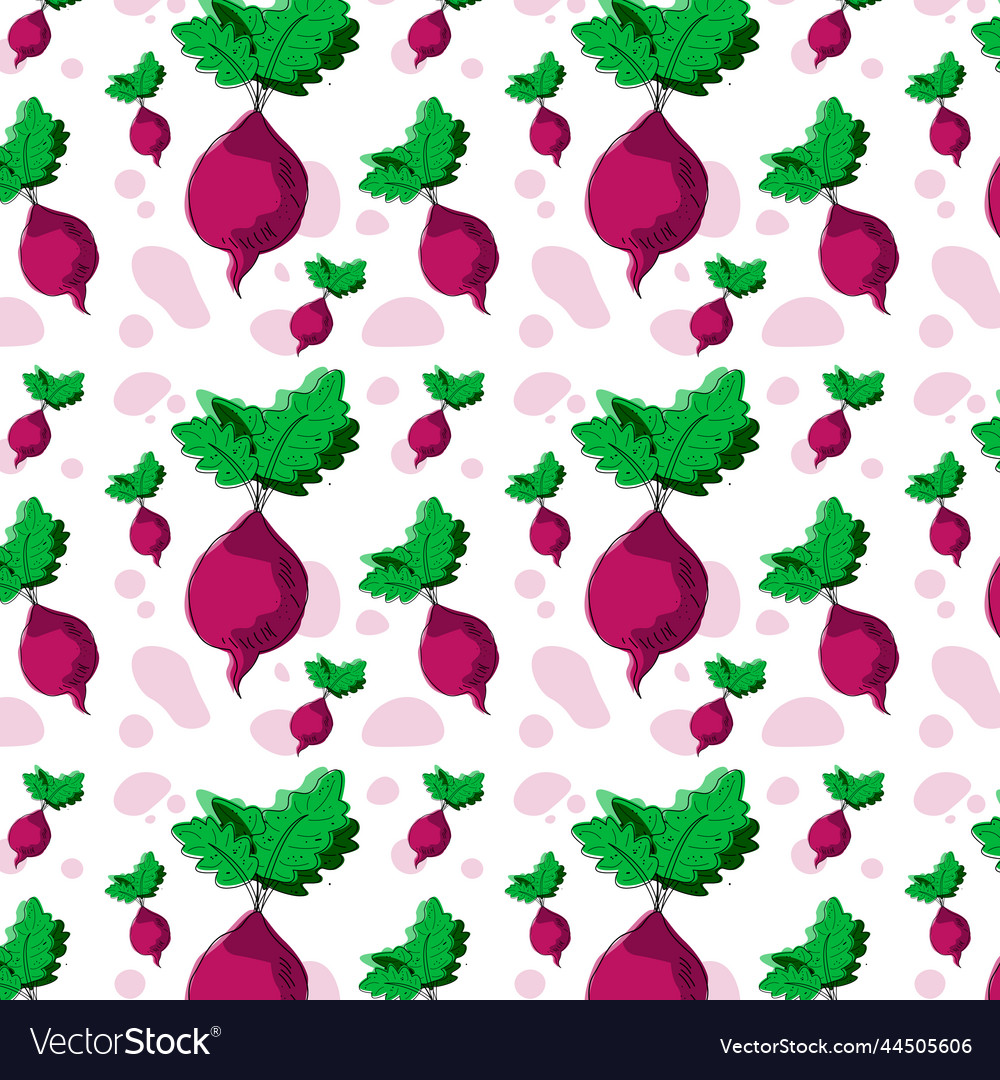 Beet shapes pattern Royalty Free Vector Image - VectorStock