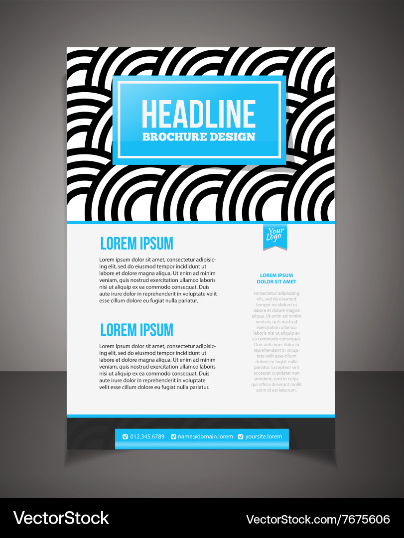 Business brochure or offer flyer design template Vector Image
