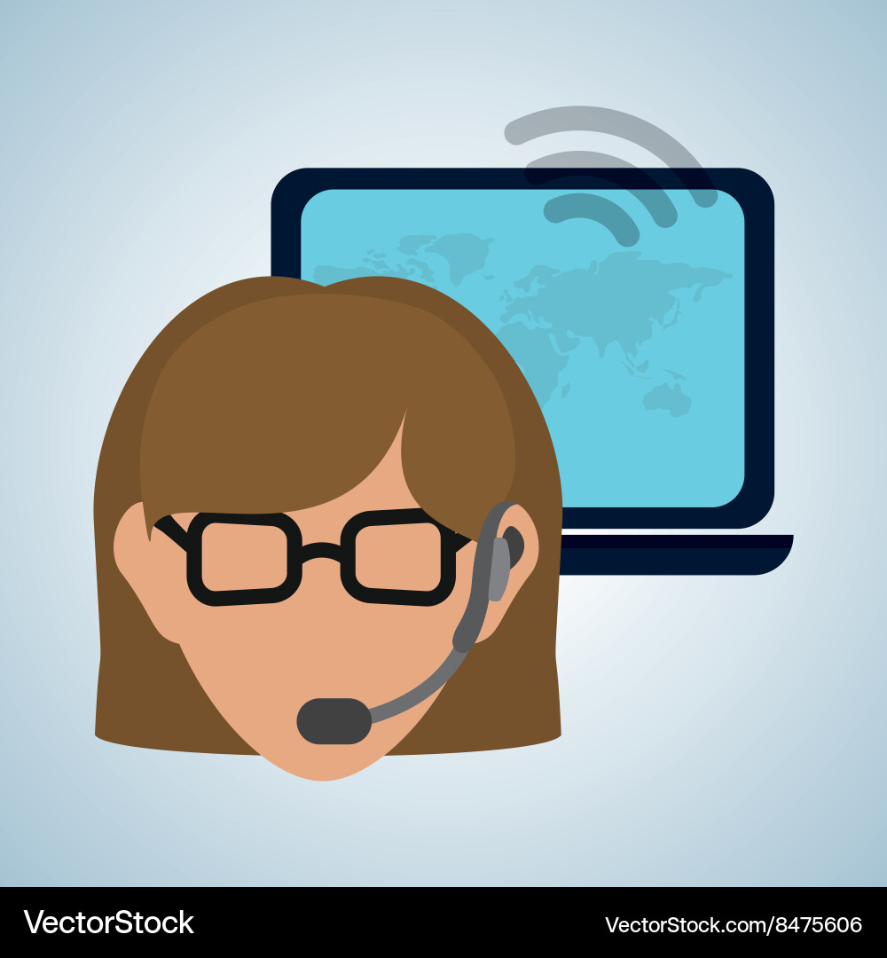 Design of call center editable Royalty Free Vector Image