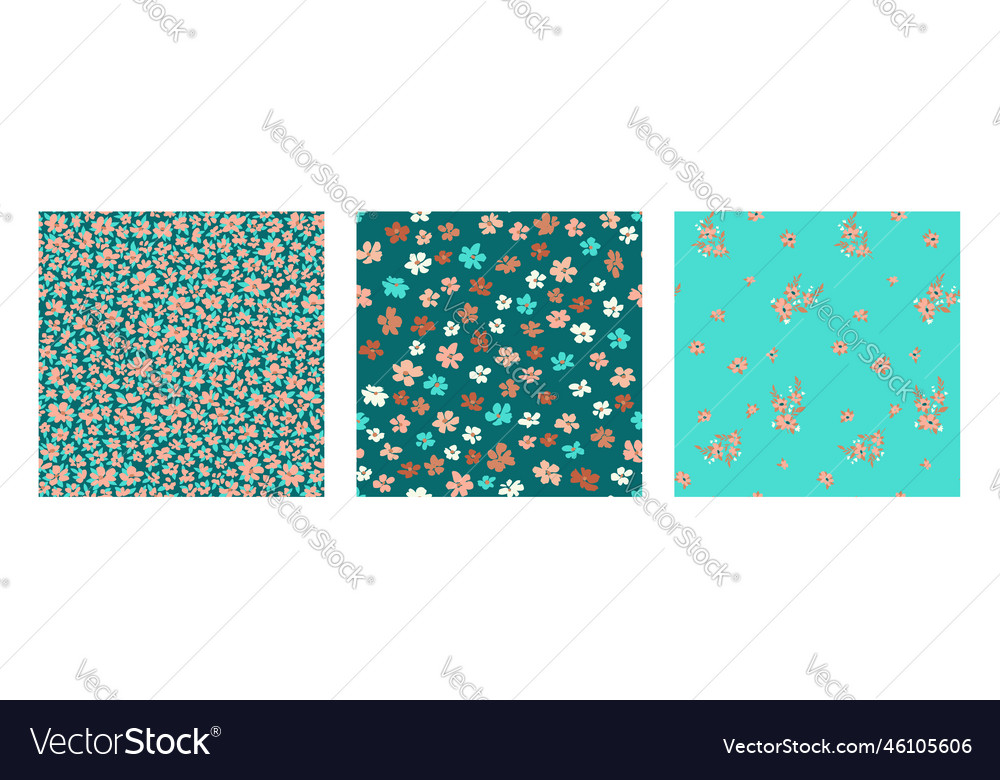 Design of spring print with flowers for textile Vector Image