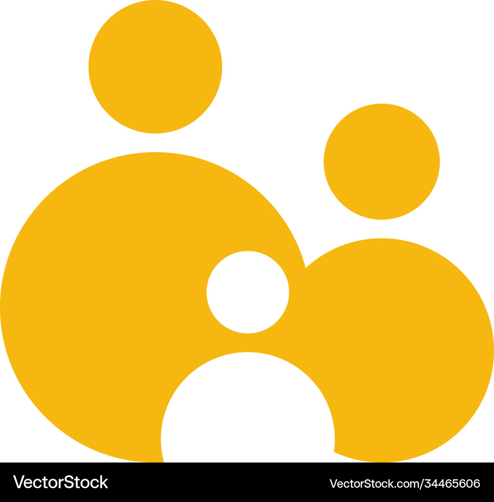 Family logo design template design community Vector Image