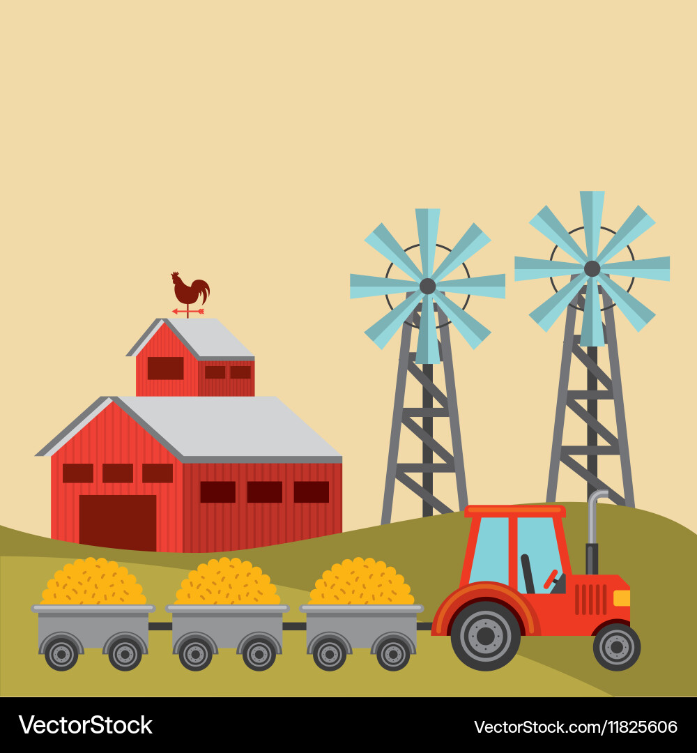 Farm and agriculture design Royalty Free Vector Image