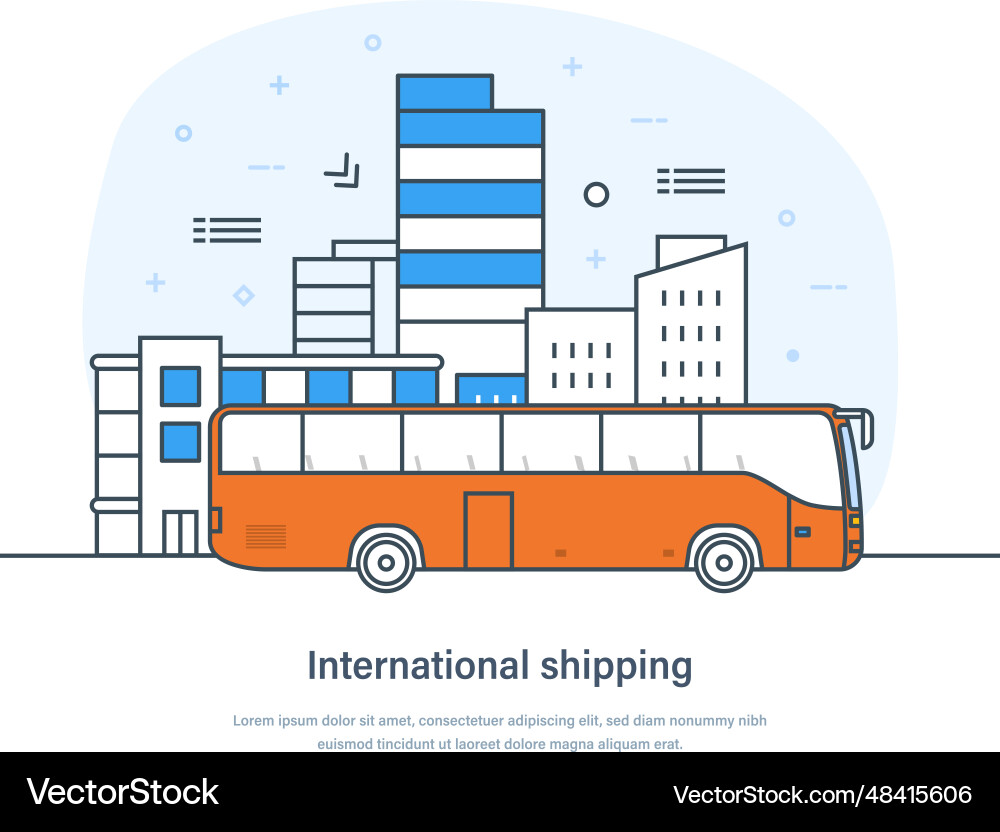 International shipping importing and exporting Vector Image