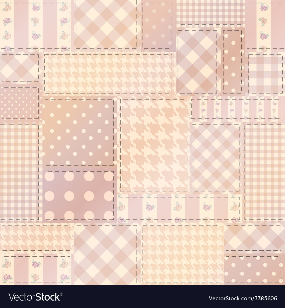 Pink patchwork rectangles Royalty Free Vector Image