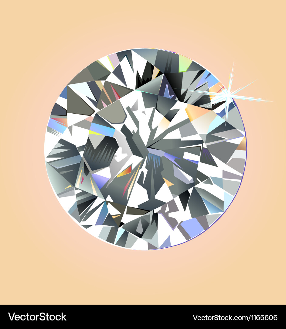 Sparkling Diamond Gemstone Royalty Free Vector Image