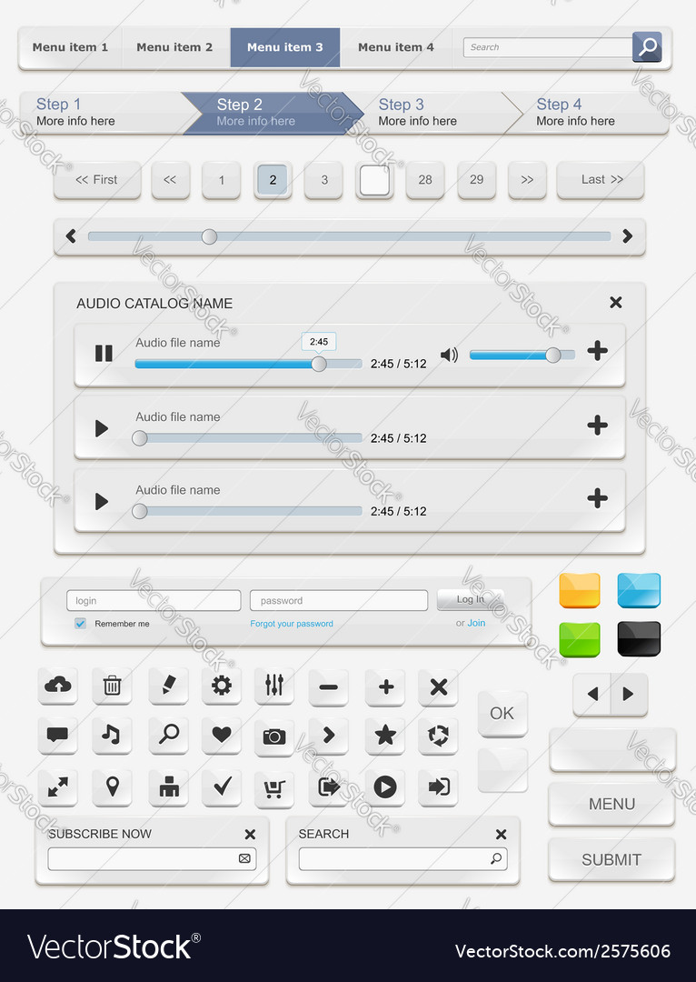 Web design elements set3 Royalty Free Vector Image
