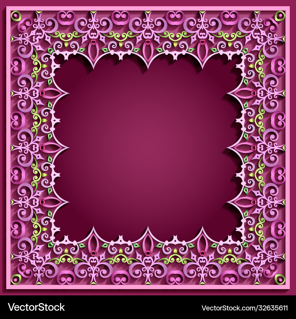 Abstract ornamental nature vintage frame Vector Image