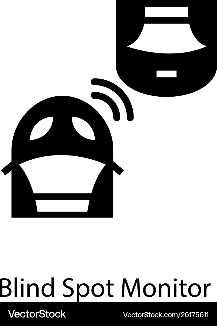 Blind spot monitor Royalty Free Vector Image - VectorStock
