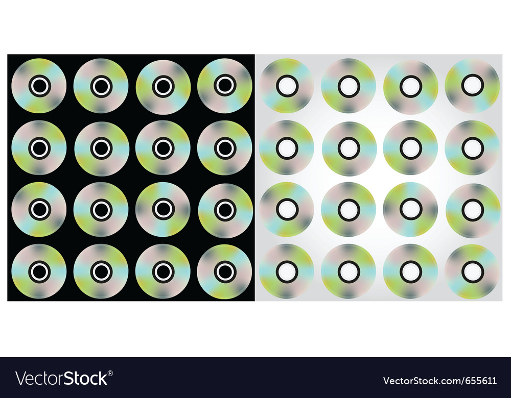 Compact discs pattern Royalty Free Vector Image