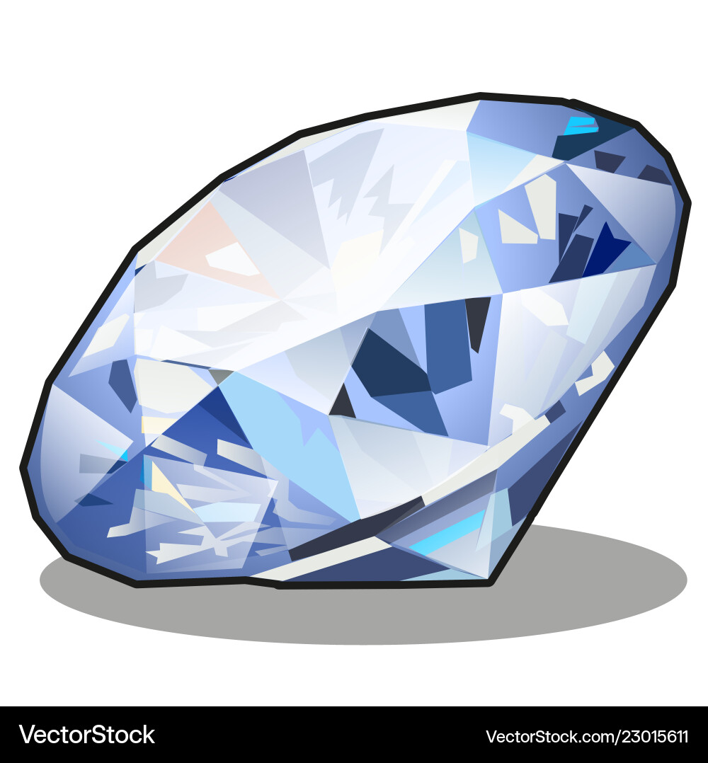 Diamond blue color isolated on white background Vector Image