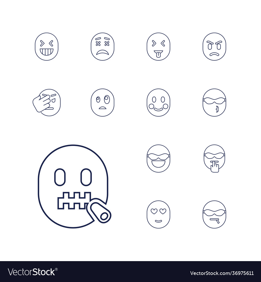 Expression icons Royalty Free Vector Image - VectorStock