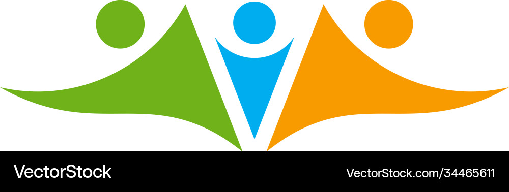 Family logo design template community Royalty Free Vector