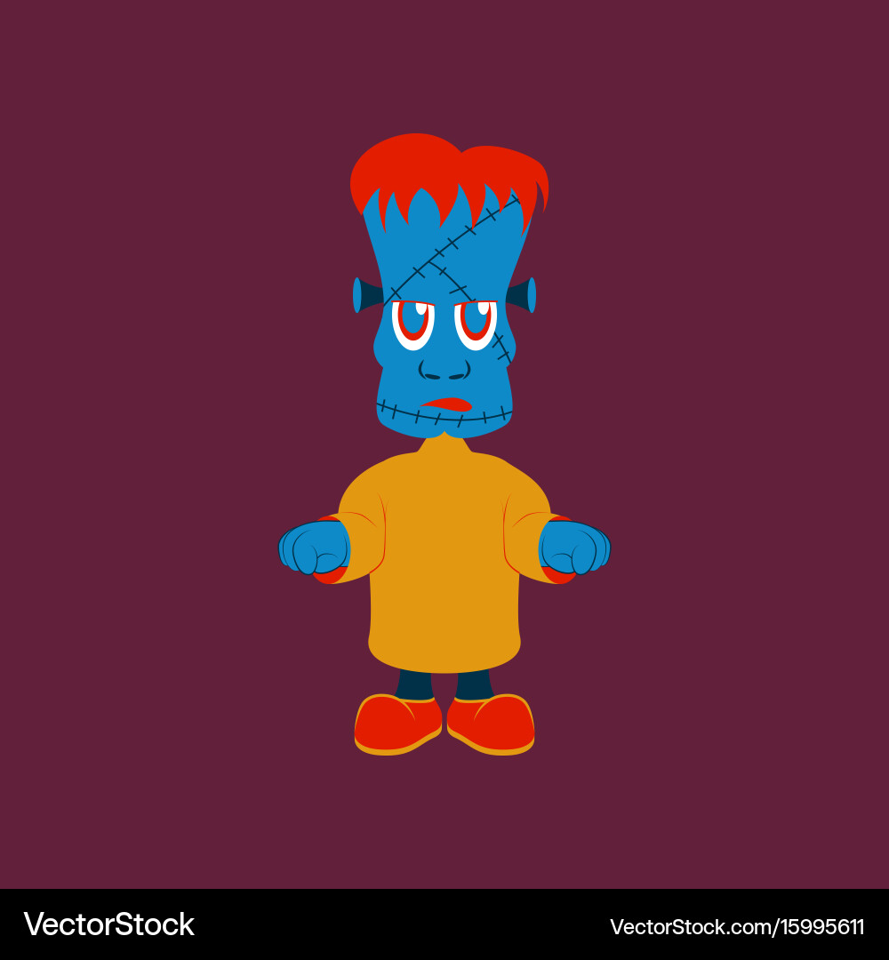 Flat on background of zombie men Royalty Free Vector Image
