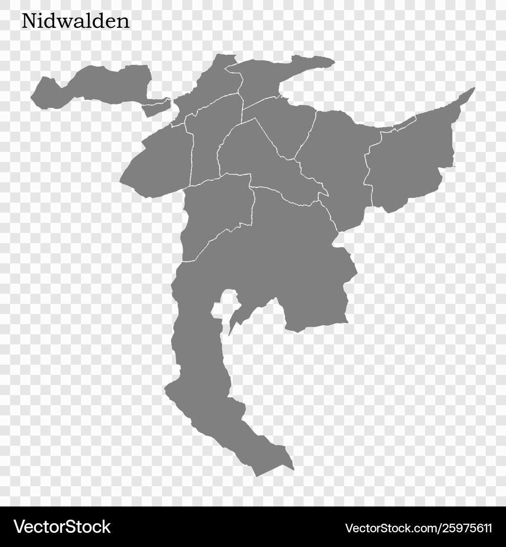 High quality map is a canton switzerland Vector Image