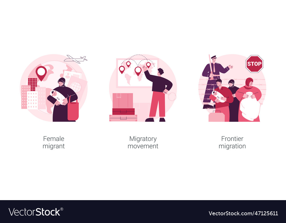 Human migration abstract concept Royalty Free Vector Image