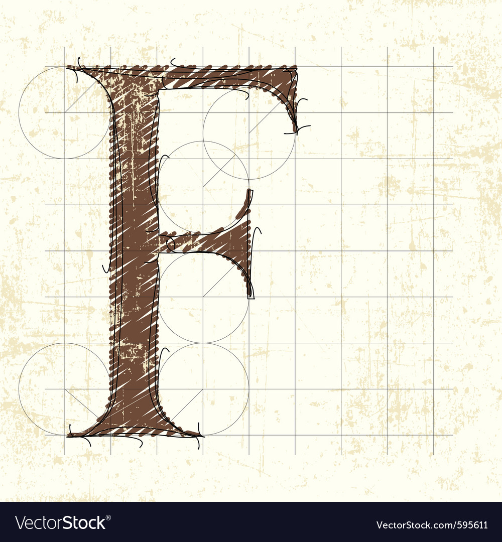 Letter f Royalty Free Vector Image - VectorStock