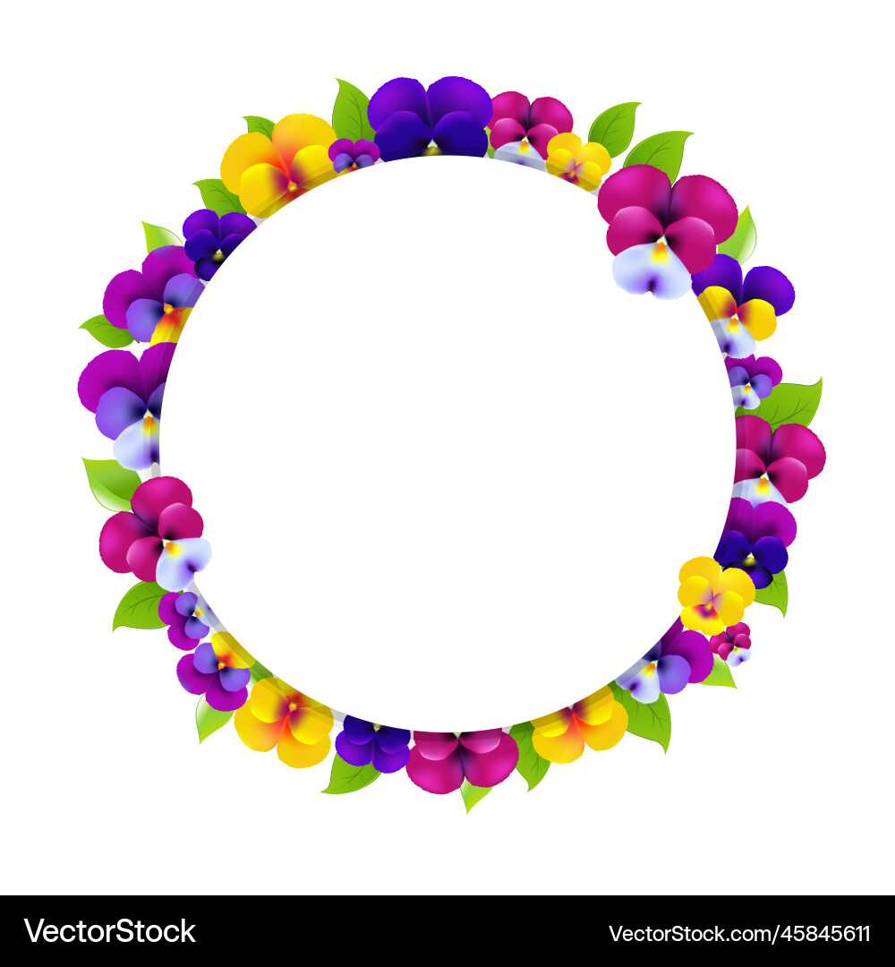 Paper banner with flowers border Royalty Free Vector Image