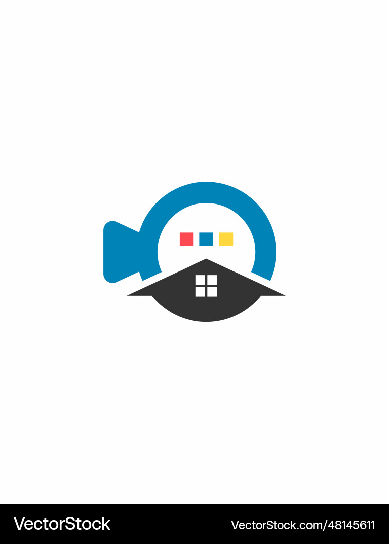 Real estate and record logo combination Royalty Free Vector