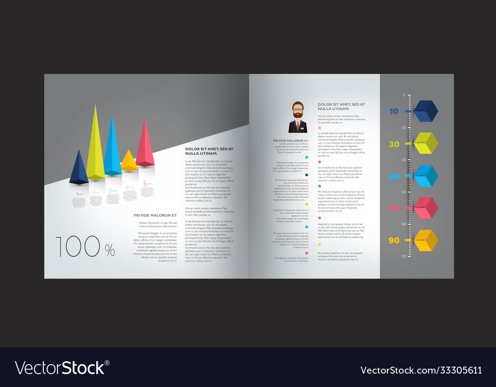 Text page brochure flyer template simply design Vector Image