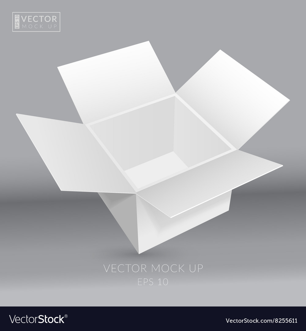 White empty box Royalty Free Vector Image - VectorStock