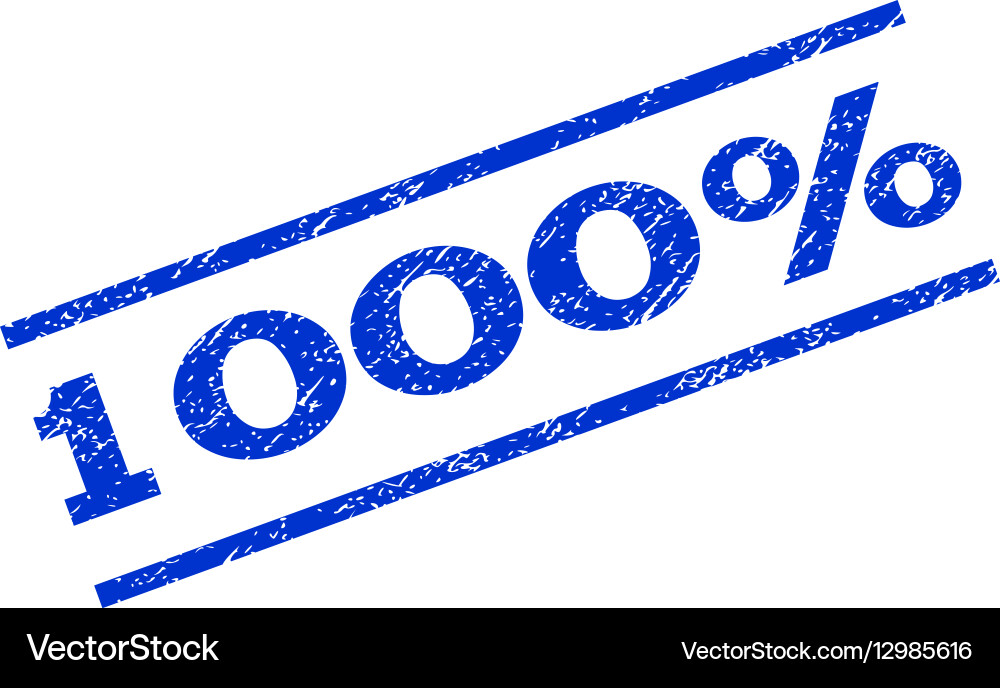 1000 percent watermark stamp Royalty Free Vector Image