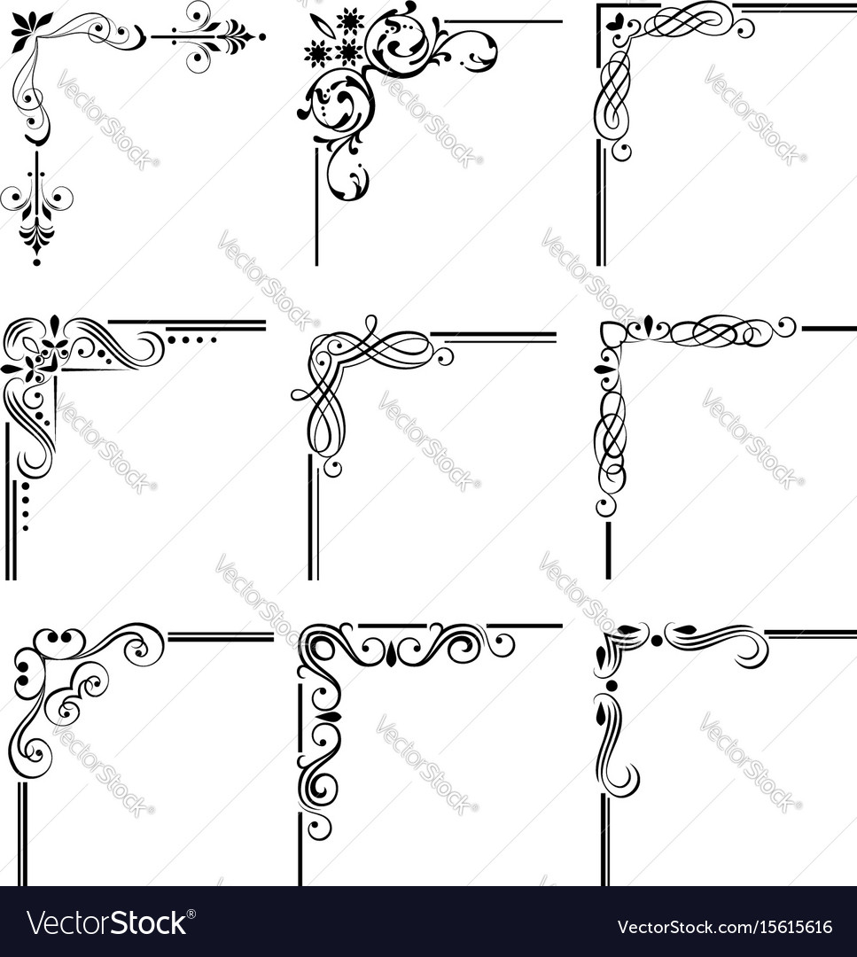 Abstract corner pattern Royalty Free Vector Image