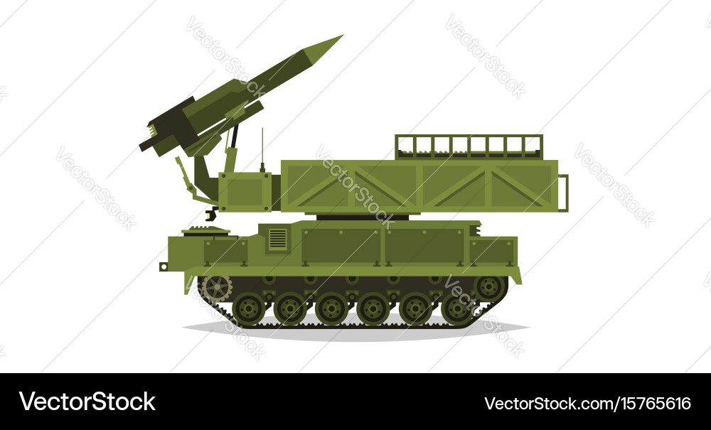 Anti-aircraft missile system rockets and shells Vector Image