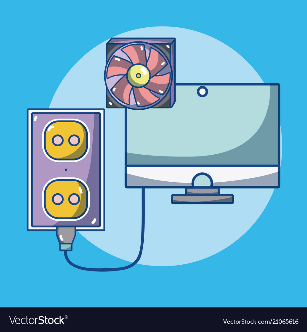 Computer fan technology Royalty Free Vector Image