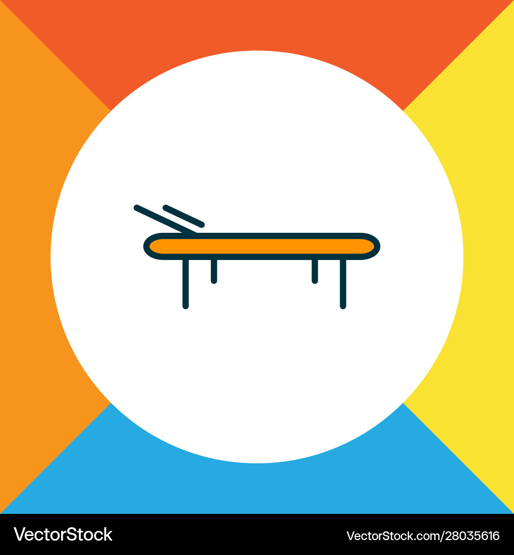 Daybed icon colored line symbol premium quality Vector Image