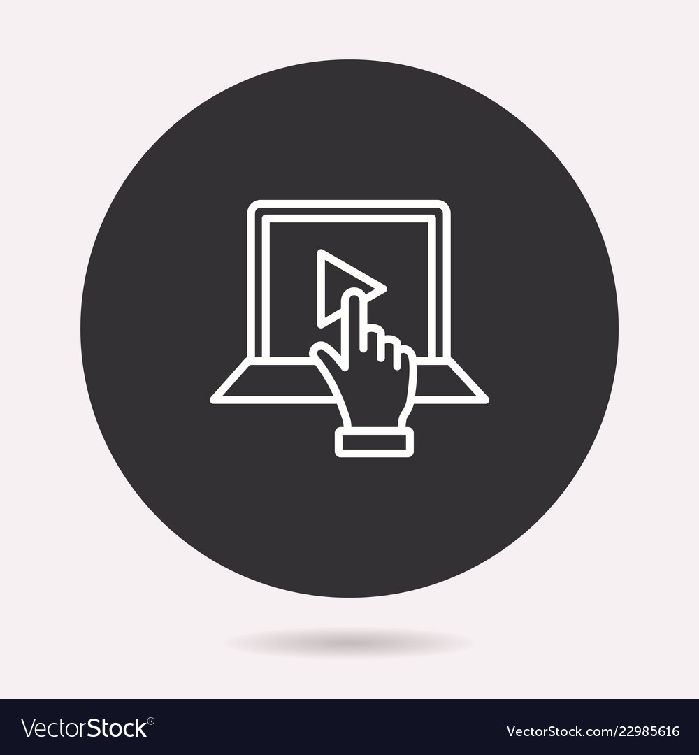 E-learning distance education - icon Royalty Free Vector