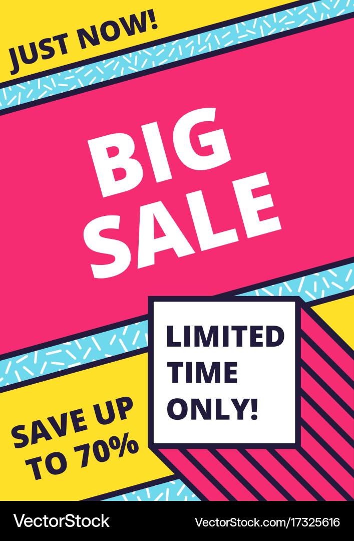 Flat design sale website banner template Vector Image