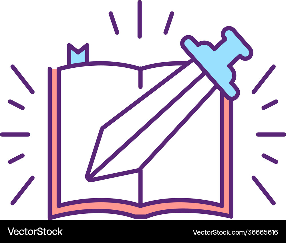 Holy war rgb color icon Royalty Free Vector Image