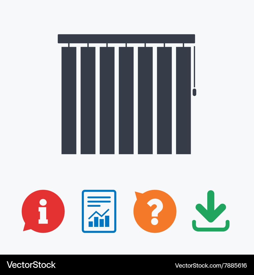 Louvers vertical sign window blinds jalousie Vector Image