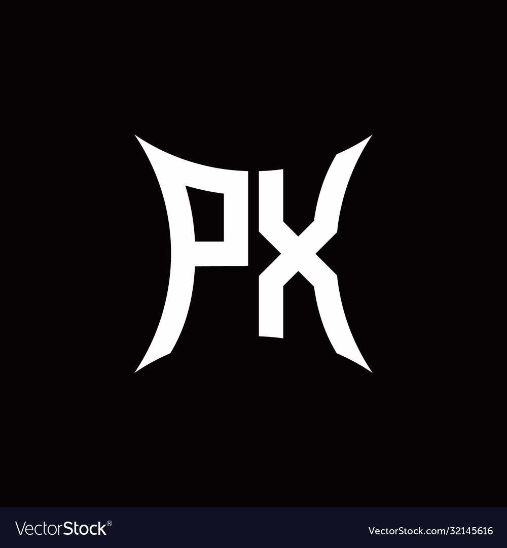 Px monogram logo with sharped shape design Vector Image