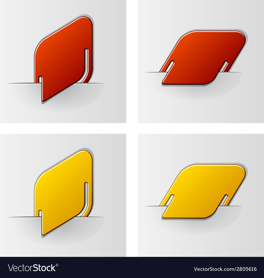 Rounded rhombus attached labels Royalty Free Vector Image