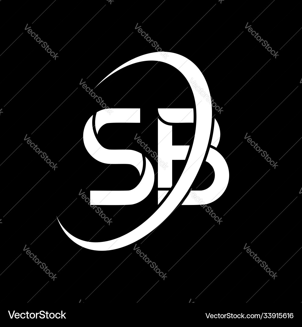 Sb logo s b design white letter sbs Royalty Free Vector