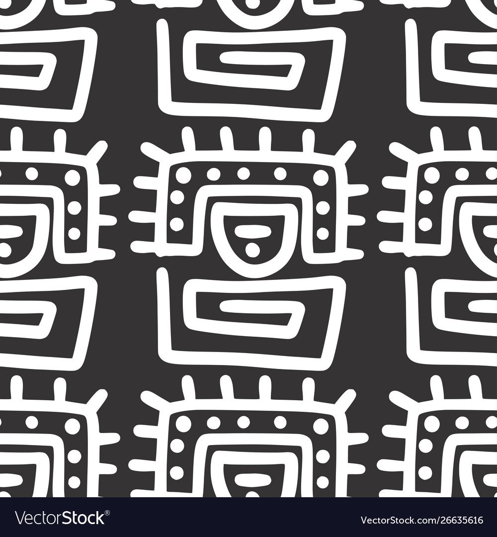 Seamless aztec pattern Royalty Free Vector Image