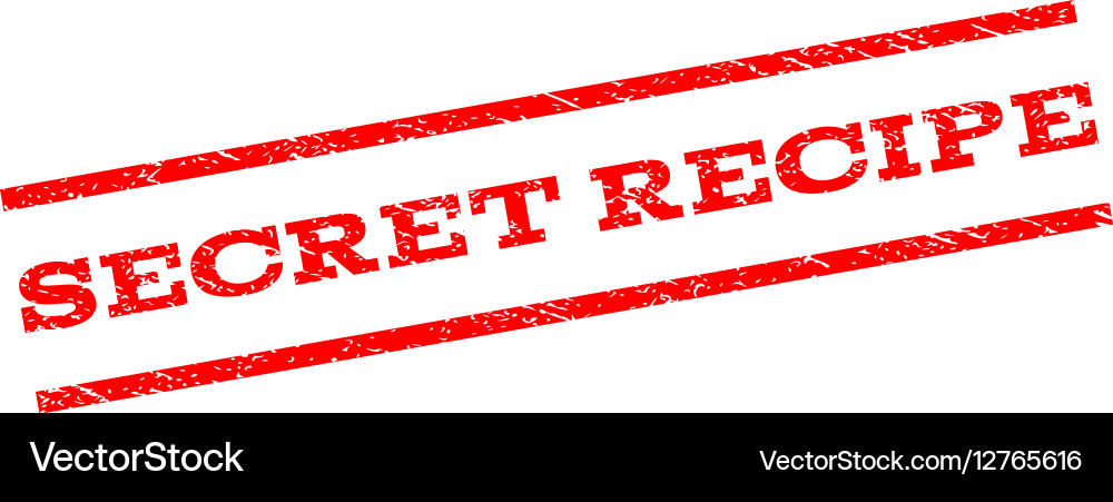 Secret recipe watermark stamp Royalty Free Vector Image