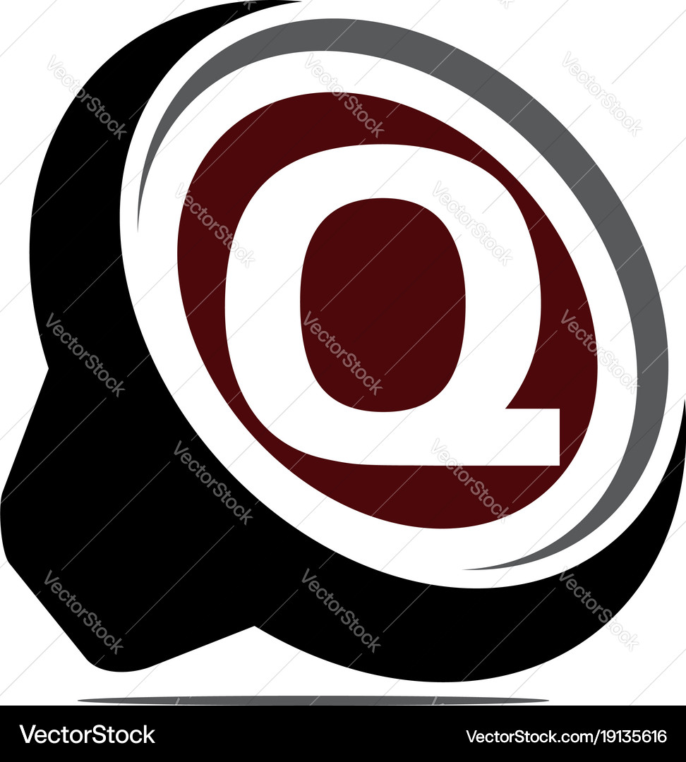 Sound video service production initial q Vector Image