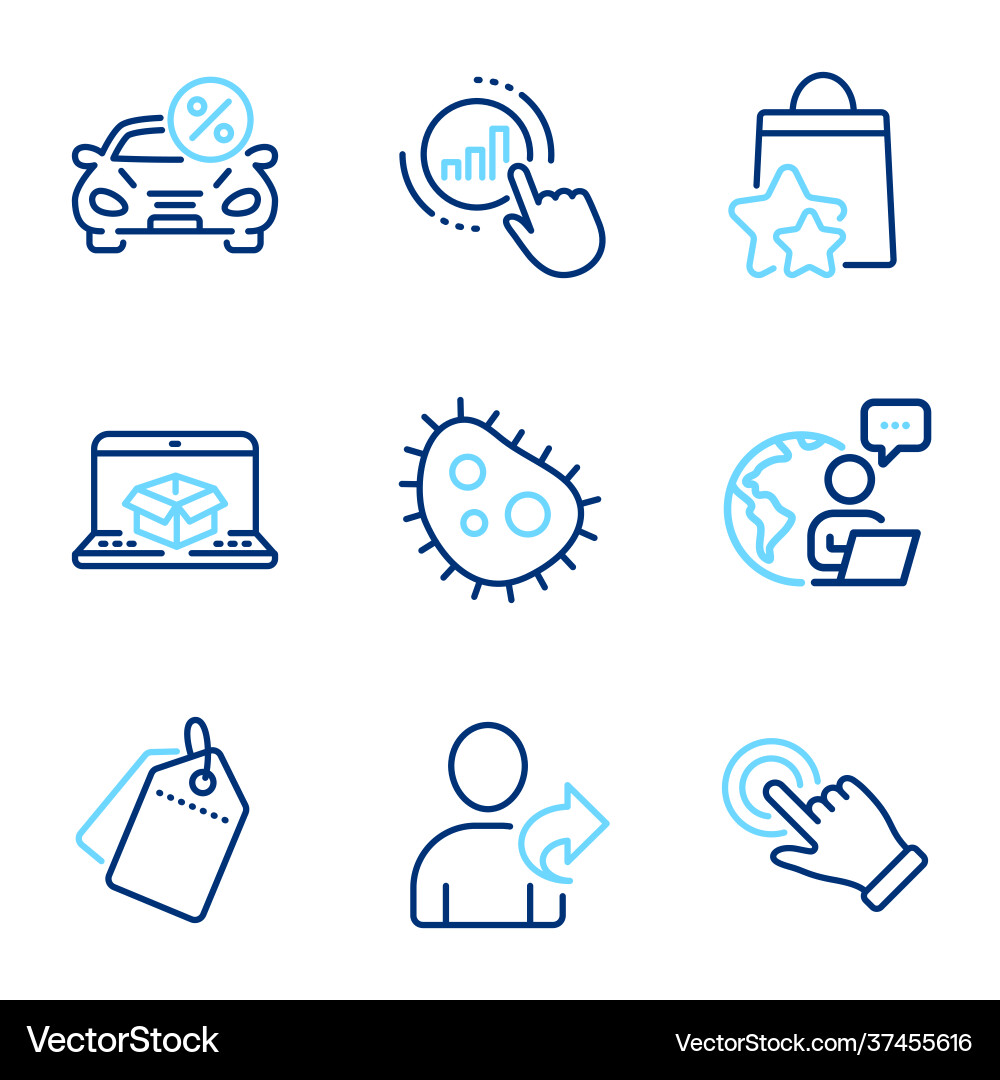 Technology icons set included icon as loyalty Vector Image