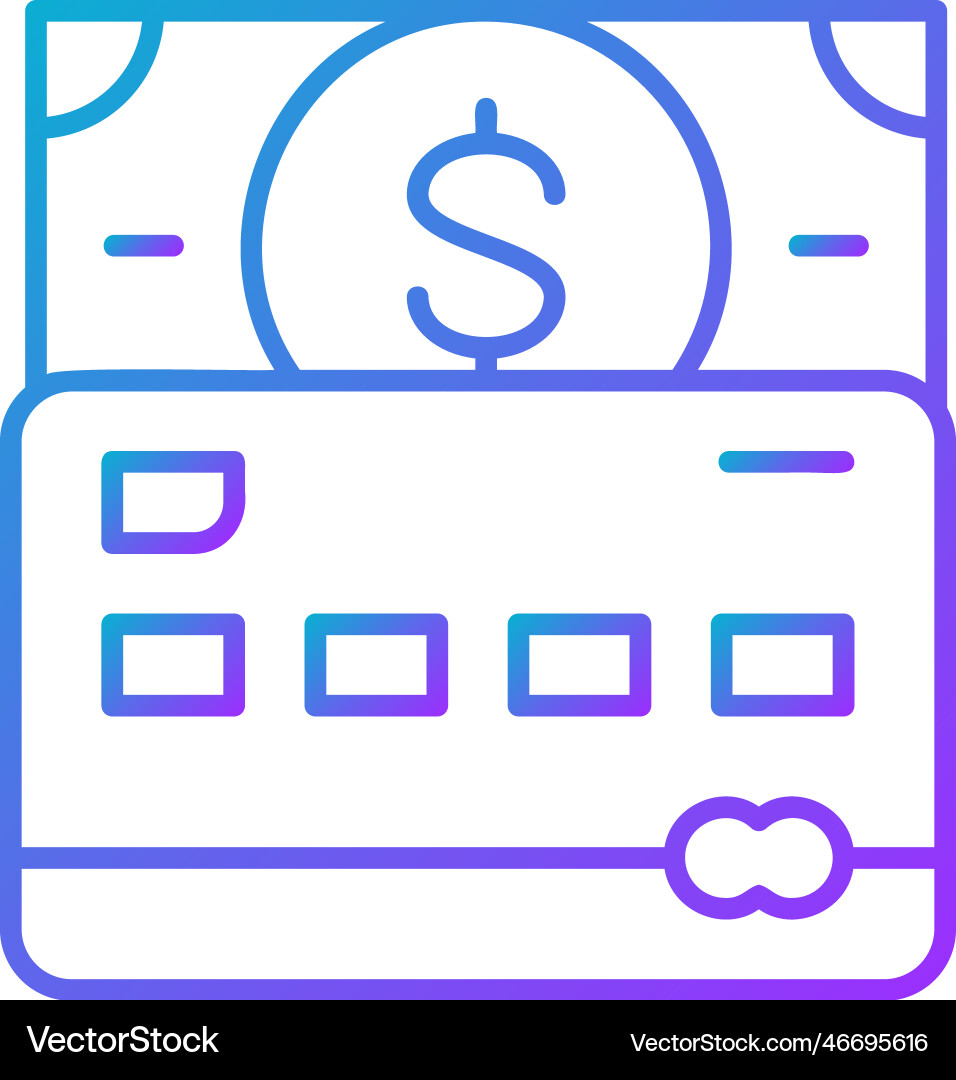 Withdraw money from credit card Royalty Free Vector Image