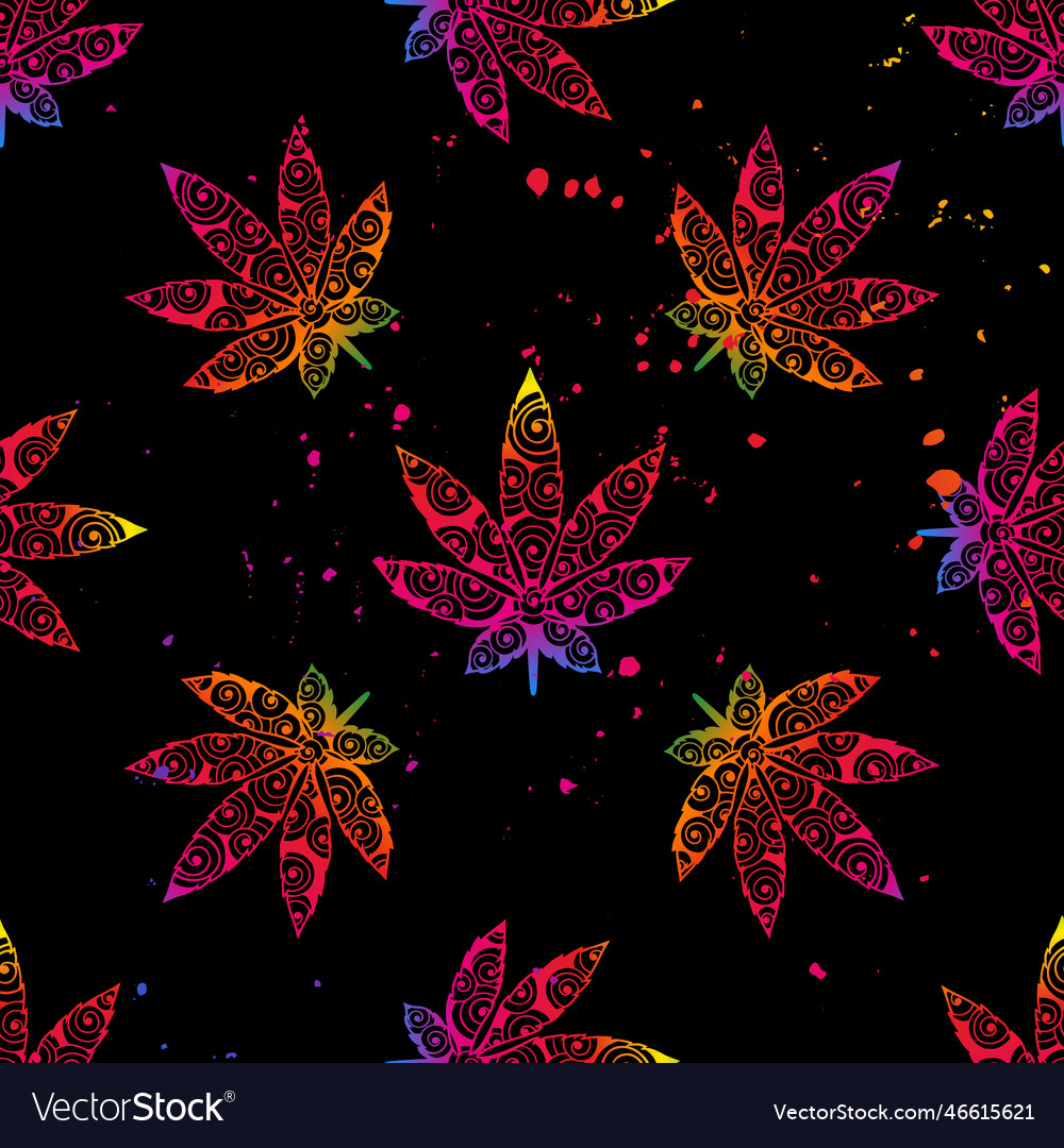 Cannabis marijuana leaf weed Royalty Free Vector Image