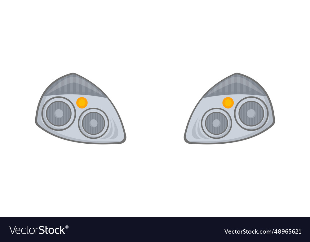 Car headlights concept Royalty Free Vector Image
