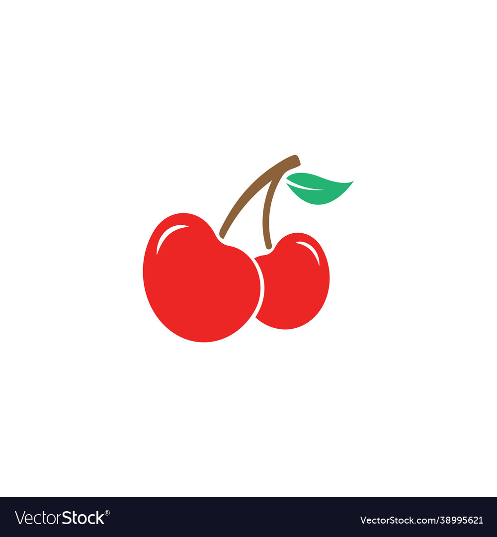 Cherry icon design template Royalty Free Vector Image