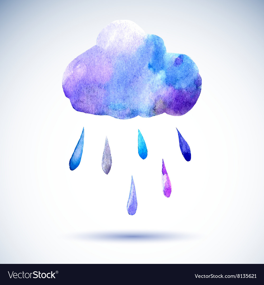Cloud with rain Royalty Free Vector Image - VectorStock
